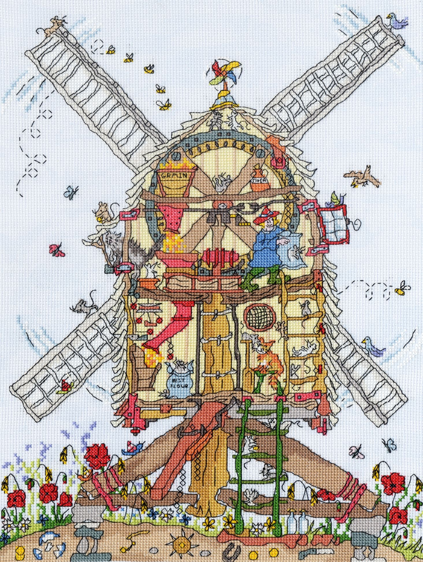 Cut Thru' Windmill - Chart Download | Bothy Threads