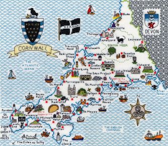 Cornwall Map - Chart Download | Bothy Threads