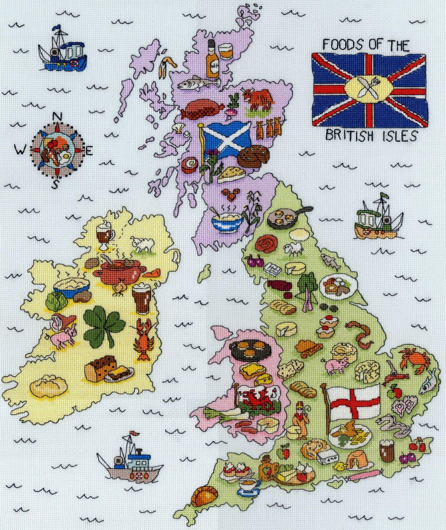 Foods Of The British Isles - Chart Download | Bothy Threads