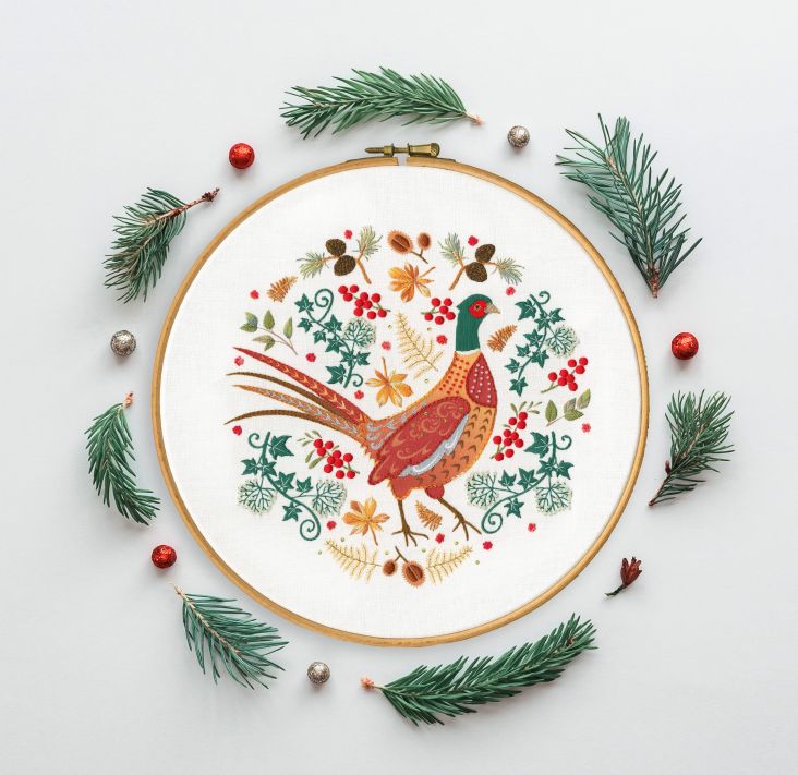 Folk Art Embroidery - Pheasant | Bothy Threads