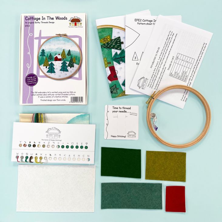 Felt Embroidery - Cottage In The Woods | Bothy Threads