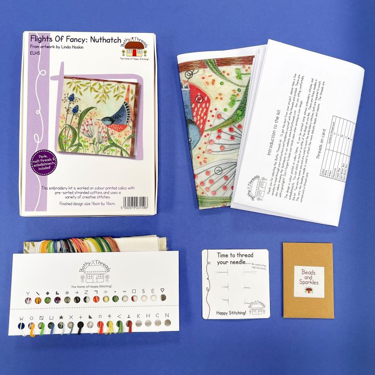 Flights Of Fancy Embroidery - Nuthatch | Bothy Threads