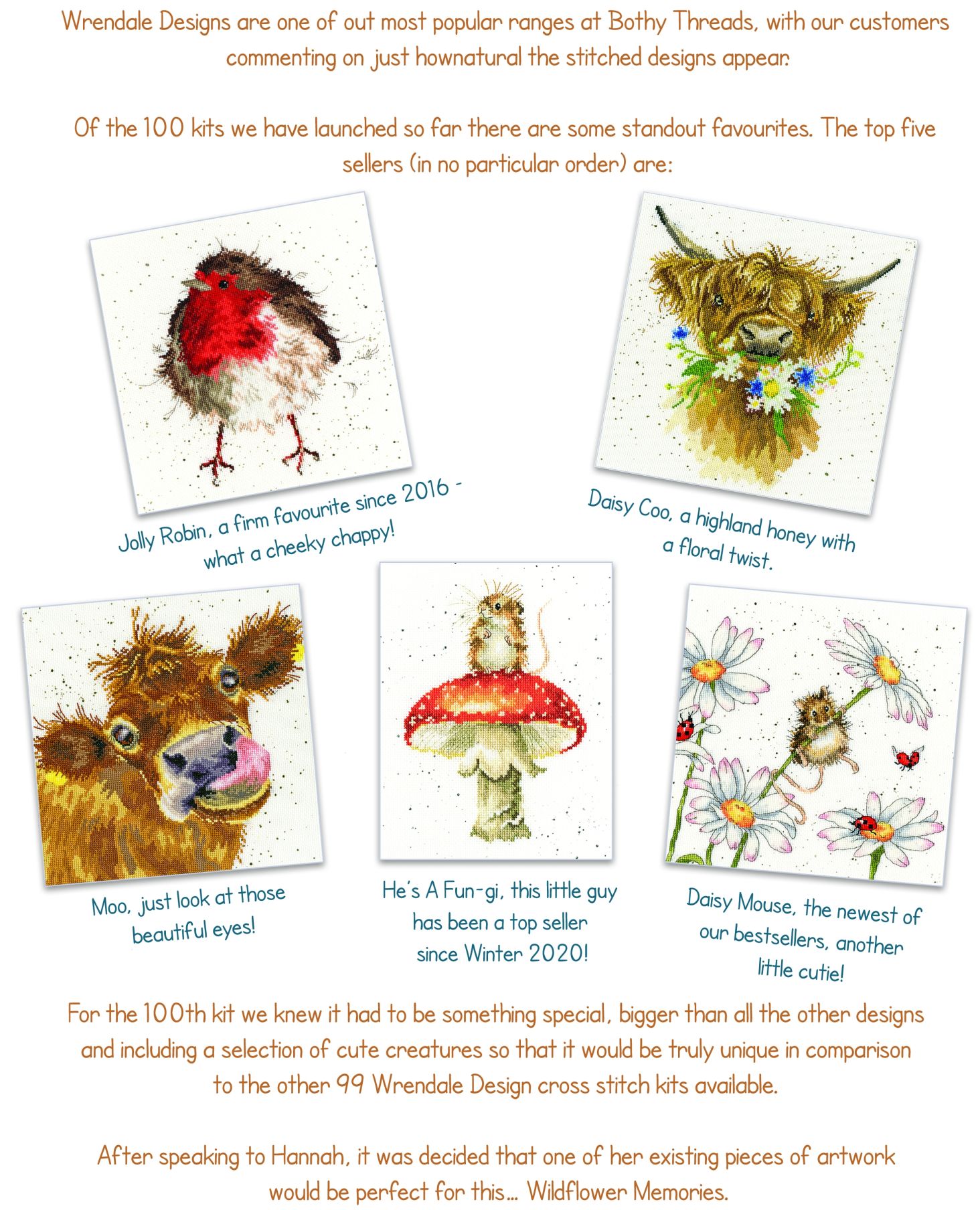 Celebrating our 100th Wrendale Designs kit! | Bothy Threads