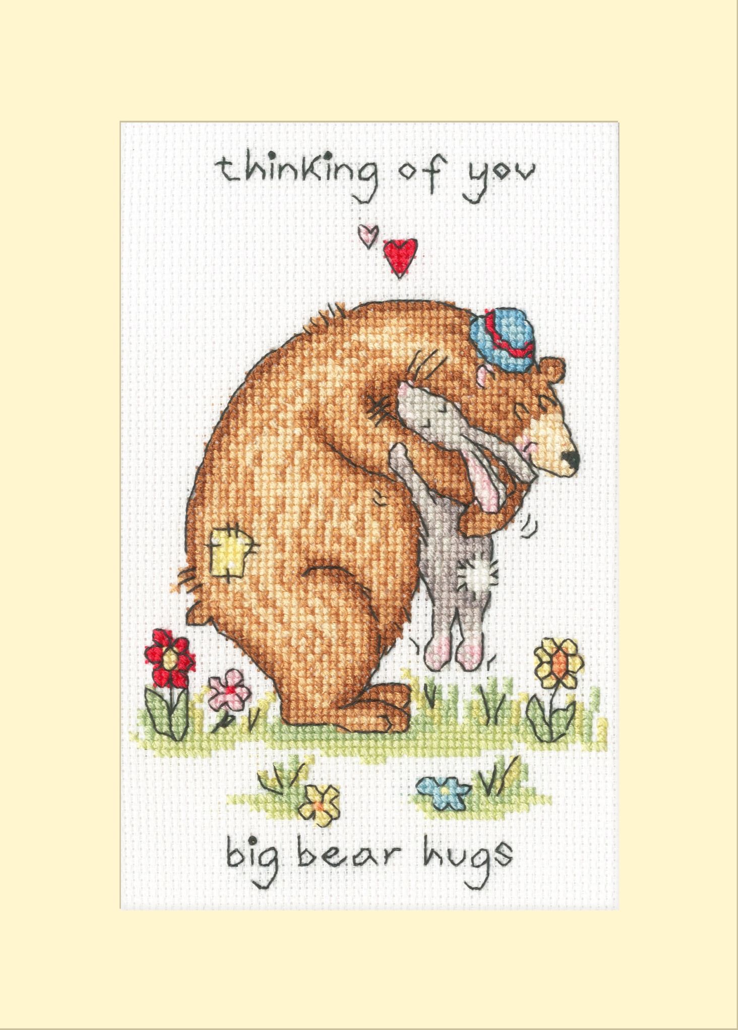 Greeting Card - Big Bear Hugs | Bothy Threads
